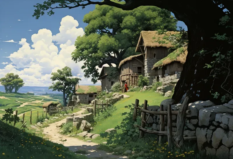 Old School RPG Fantasy Farmland Midjourney Prompt | PromptBase