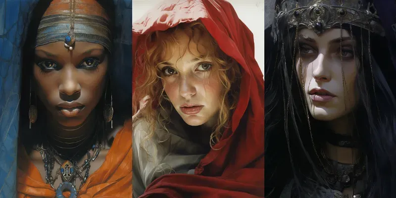 Old School RPG Women Portraits Midjourney Prompt | PromptBase