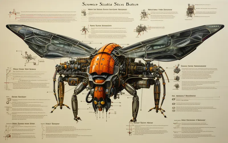 Insect Vehicle Diagrams Midjourney Prompt | PromptBase