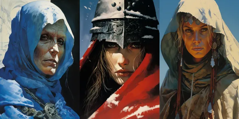 Old School RPG Women Portraits Midjourney Prompt | PromptBase