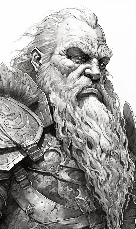Fantasy RPG Male Portrait Sketches Midjourney Prompt | PromptBase