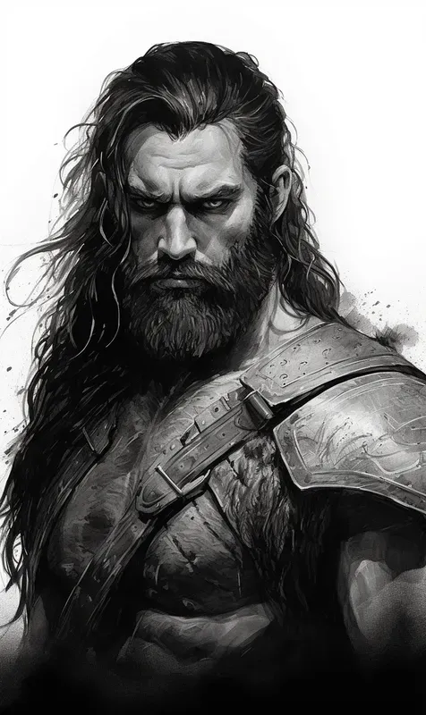 Fantasy RPG Male Portrait Sketches Midjourney Prompt | PromptBase