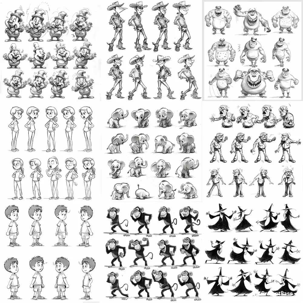 Framebyframe Character Animations Midjourney Prompt | PromptBase