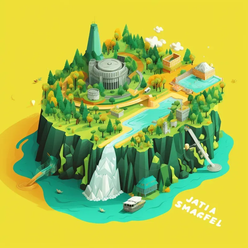 Isometric Islands Midjourney Prompt | PromptBase