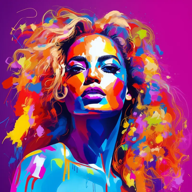 Violet Abstract Paintings Portraits Midjourney Prompt | PromptBase
