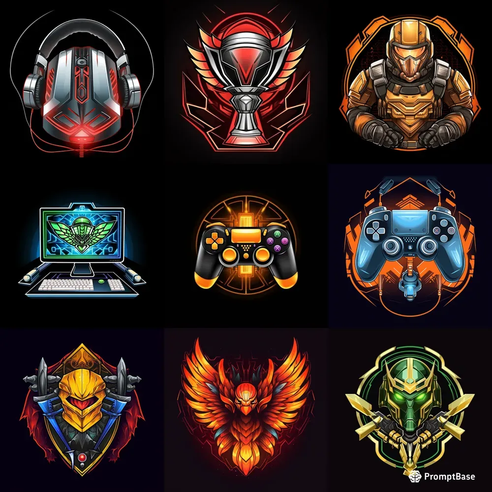 E-sport Video Game Emblems Midjourney Prompt | PromptBase