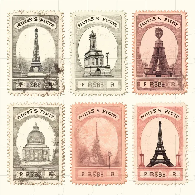 Classic Chic Postage Stamps Midjourney Prompt | PromptBase