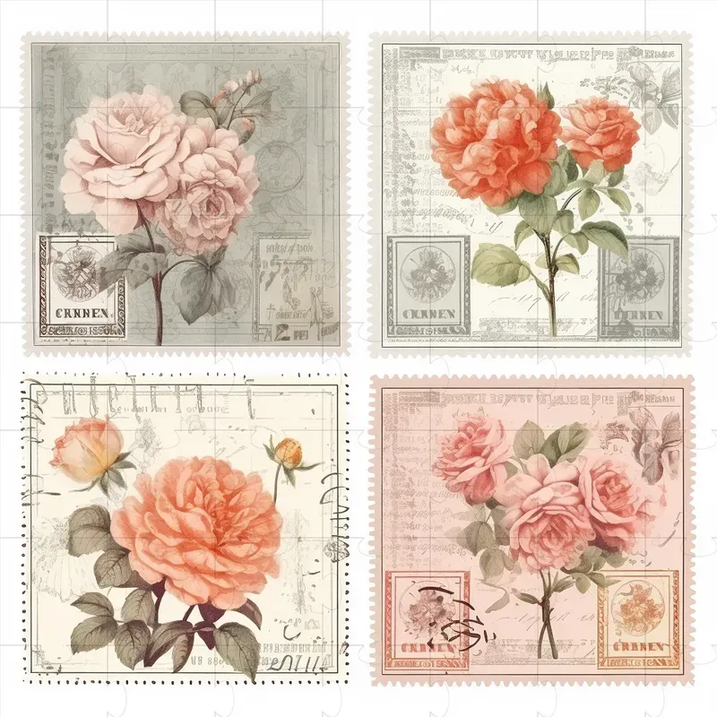 Classic Chic Postage Stamps Midjourney Prompt | PromptBase