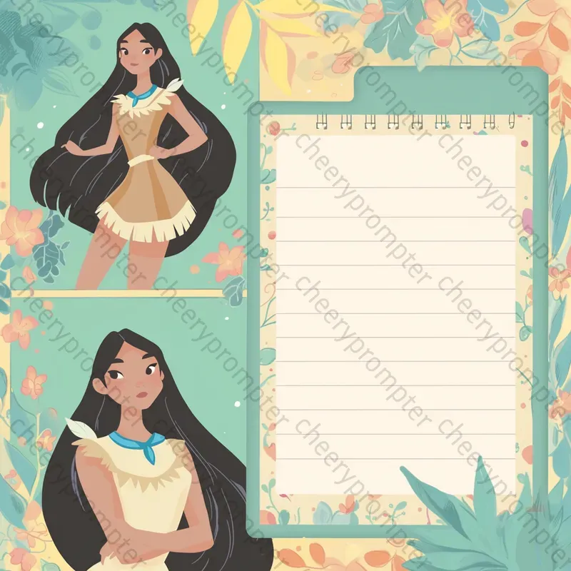 Disney Princess Notepads Midjourney Prompt | PromptBase