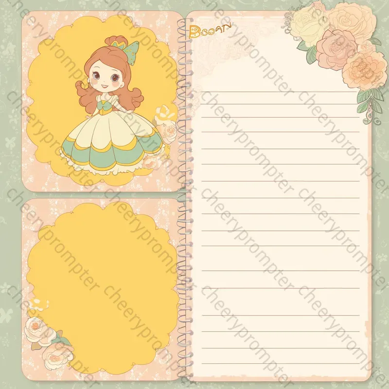 Disney Princess Notepads Midjourney Prompt | PromptBase