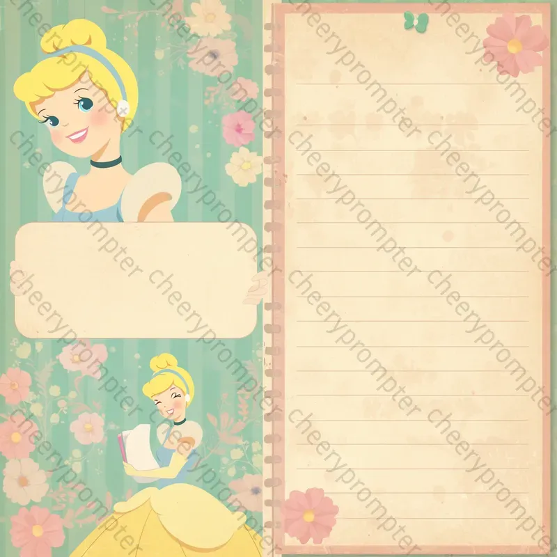 Disney Princess Notepads Midjourney Prompt | PromptBase