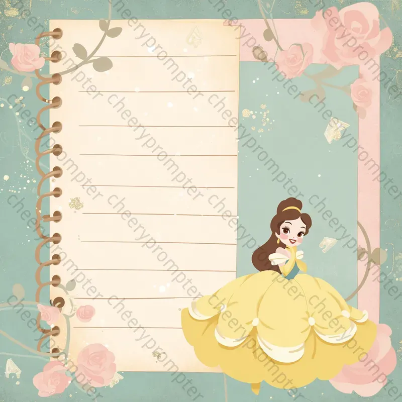 Disney Princess Notepads Midjourney Prompt | PromptBase