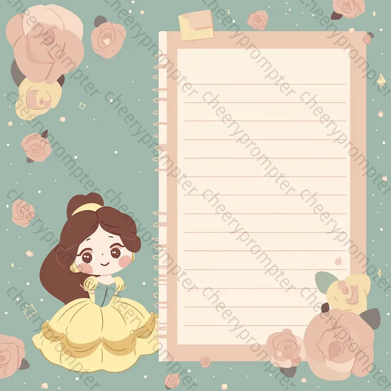 Disney Princess Notepads Midjourney Prompt | PromptBase