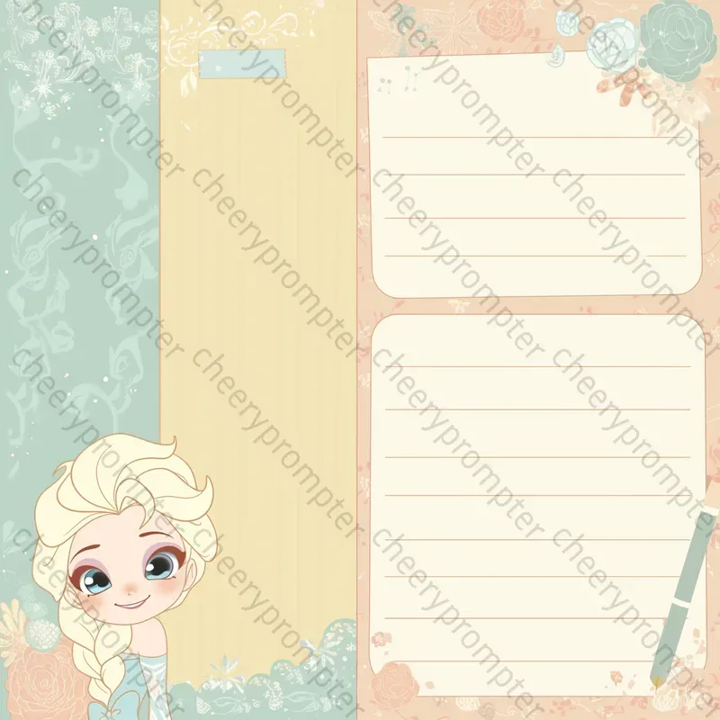 Disney Princess Notepads Midjourney Prompt | PromptBase