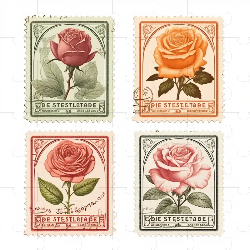 Classic Chic Postage Stamps Midjourney Prompt | PromptBase