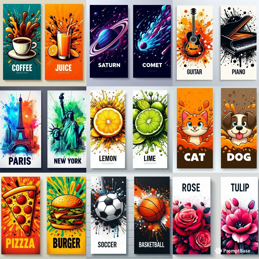 Dual Banner Designs DALL·E Prompt | PromptBase