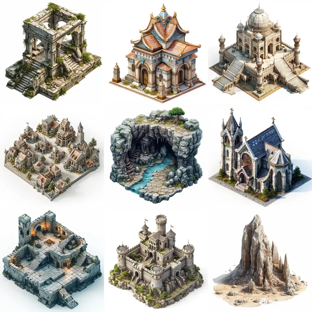 3D RPG Objects Game Assets Midjourney Prompt | PromptBase