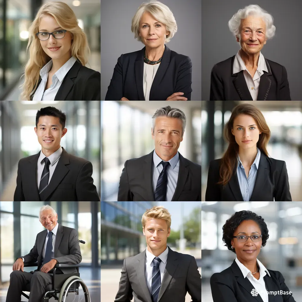 Professional Business Stock Portraits Midjourney Prompt | PromptBase