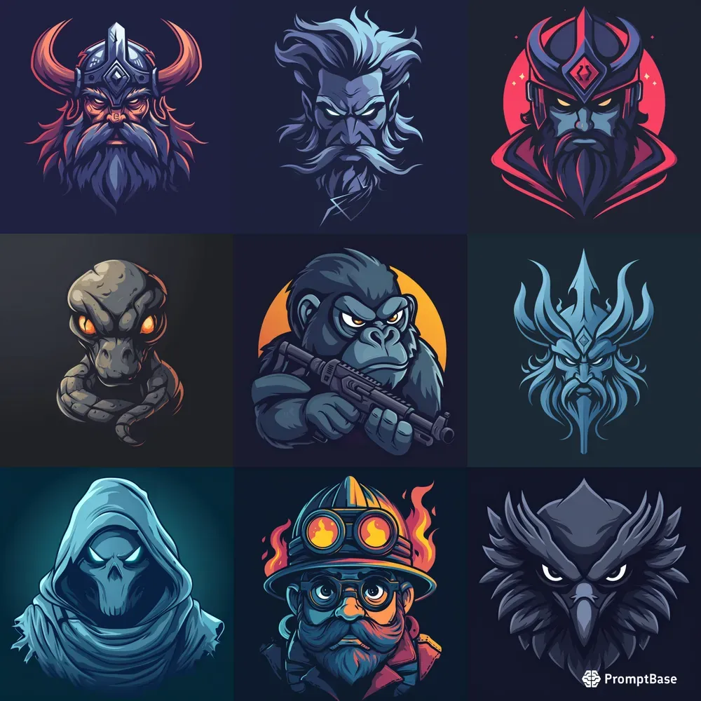 Grim Cartoon Logo Midjourney Prompt | PromptBase