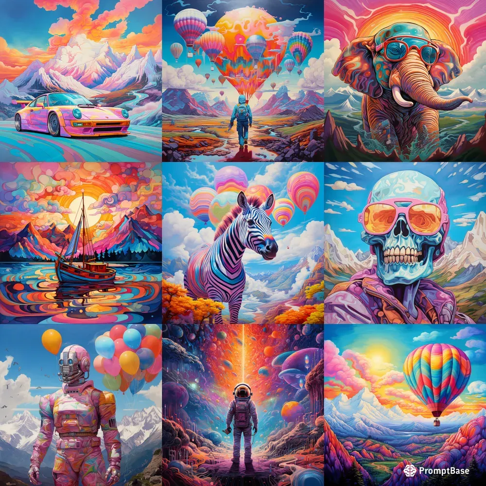 Colorful NFT Pastel Art Worlds Midjourney Prompt | PromptBase