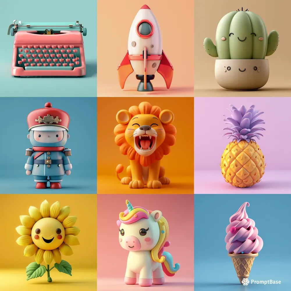 Playful 3D Rendered Models Midjourney Prompt | PromptBase