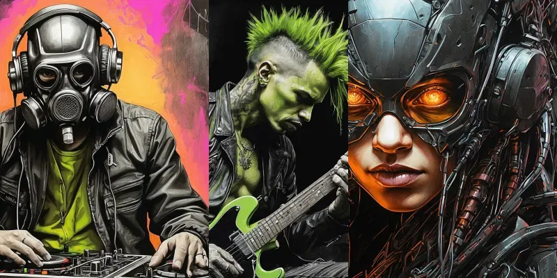 Toxic Punk Character Illustration Art Leonardo Ai Prompt | PromptBase