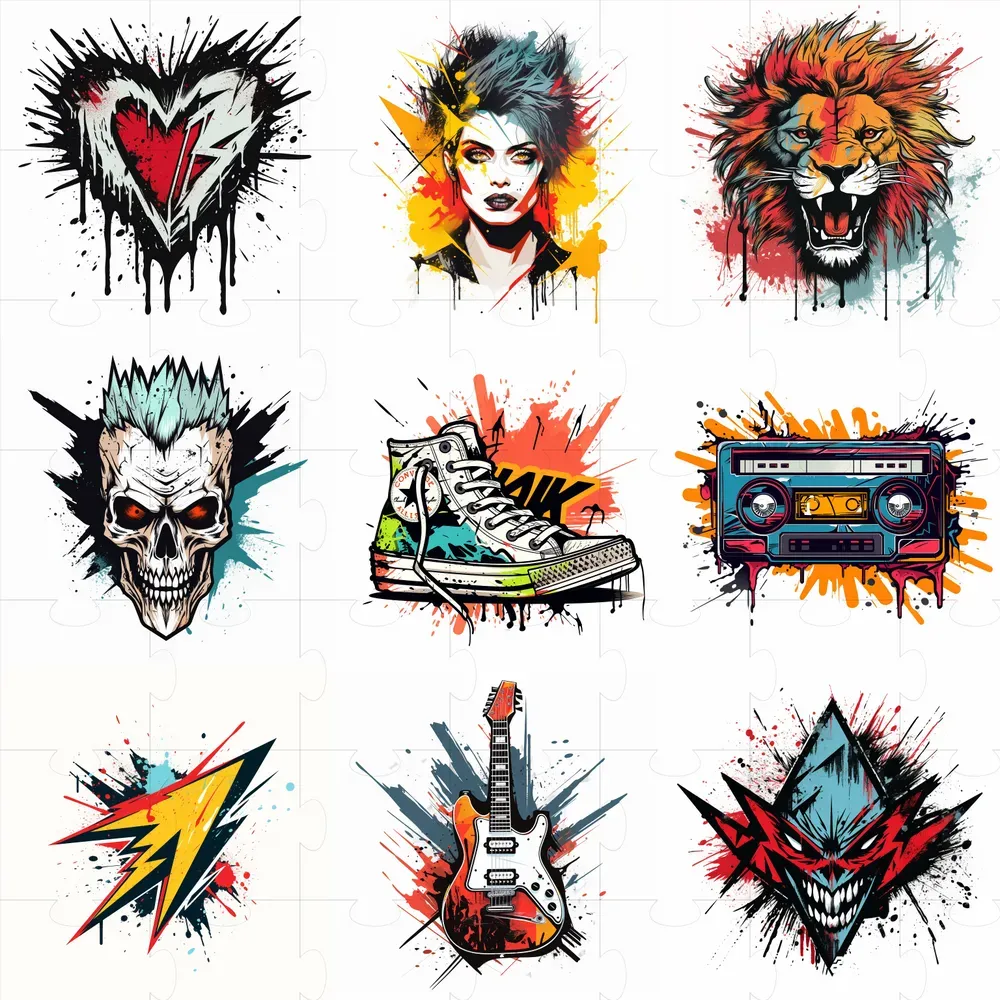 Punk Wave Logos Midjourney Prompt | PromptBase