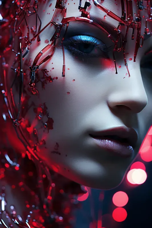 Neon Matrix Muses Ethereal Visions Midjourney Prompt | PromptBase