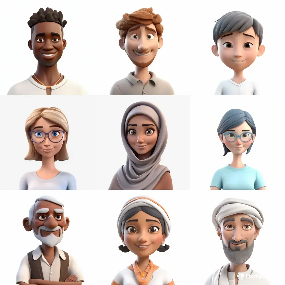 Cartoon Avatars Midjourney Prompt | PromptBase