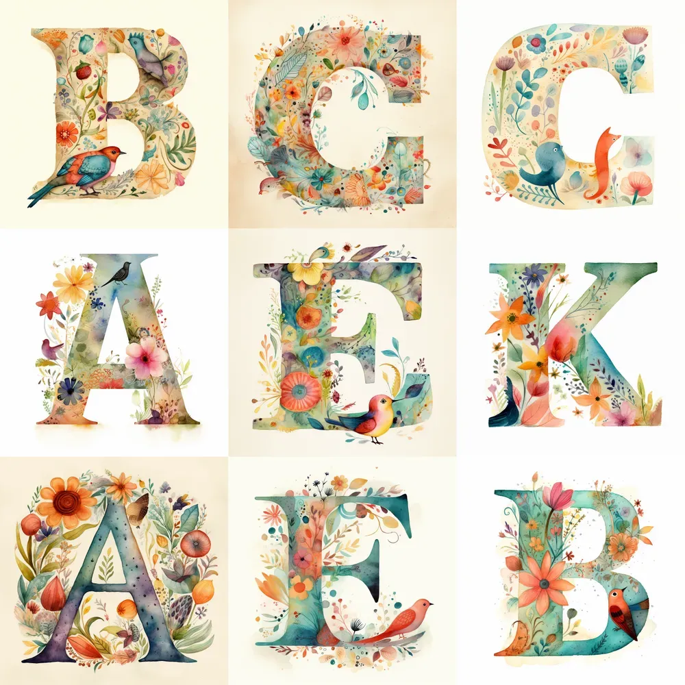 Boho Letters Midjourney Prompt | PromptBase