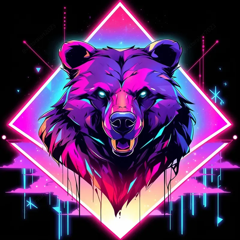 Animals Synthwave Artworks Midjourney Prompt | PromptBase