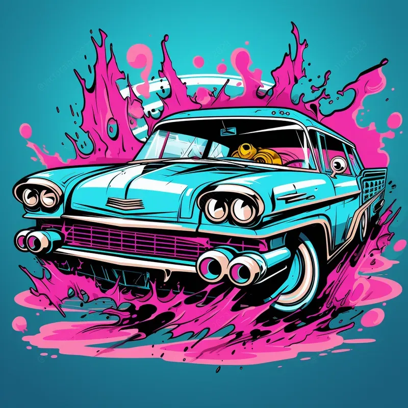 Cartoon Car Graffiti Style Midjourney Prompt | PromptBase