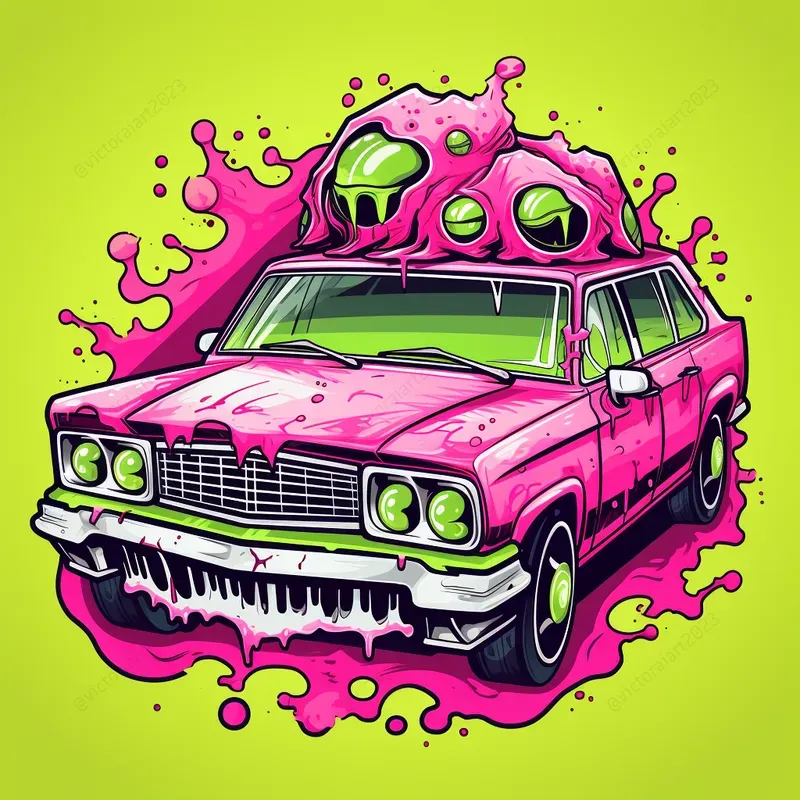 Cartoon Car Graffiti Style Midjourney Prompt | PromptBase