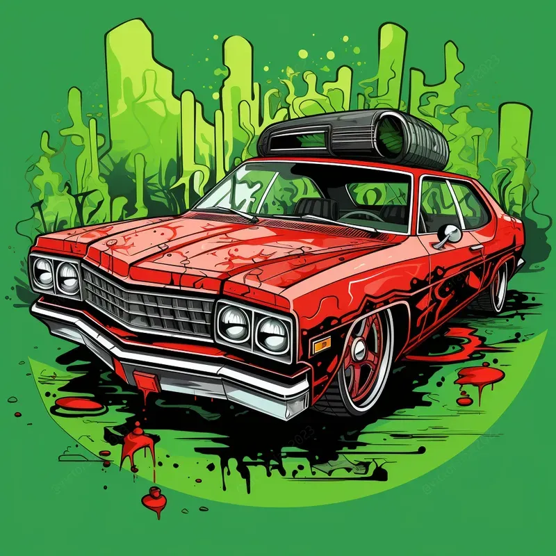 Cartoon Car Graffiti Style Midjourney Prompt | PromptBase
