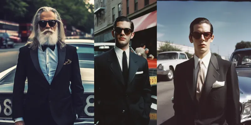 Men And Cars In Kubricks Style Midjourney Prompt | PromptBase