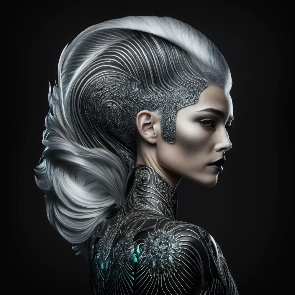 Unique Hair Designs For Women Midjourney Prompt | PromptBase