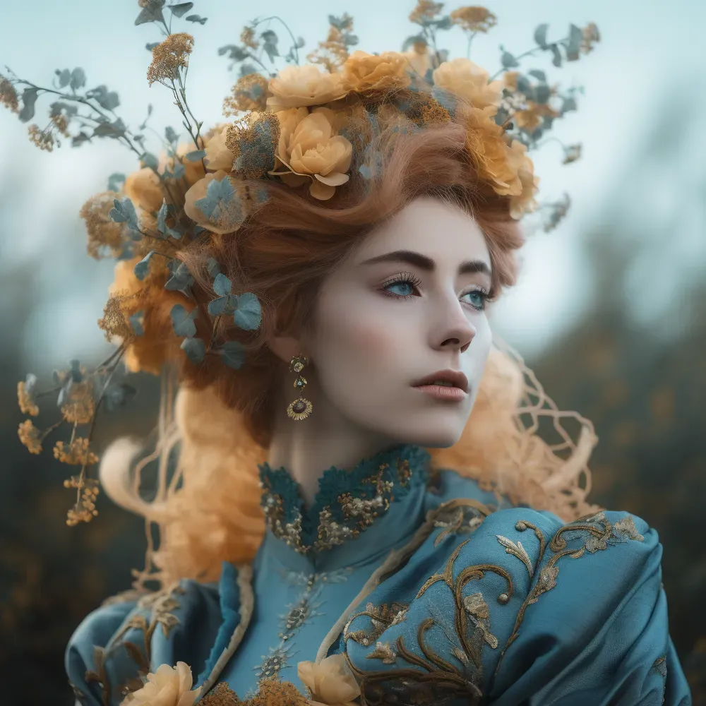 Fine Art Portraits With Wigs Midjourney Prompt | PromptBase