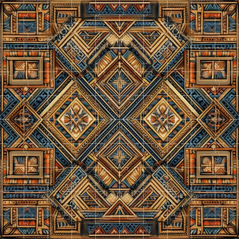 Colourful Repetitive Geometric Patterns Midjourney Prompt | PromptBase