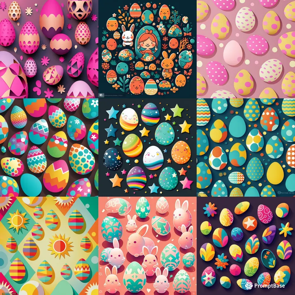Happy Easter Patterns Midjourney Prompt | PromptBase