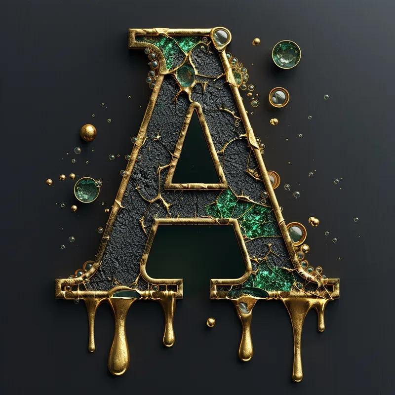 Luxurious Alphabet Letters Midjourney Prompt | PromptBase