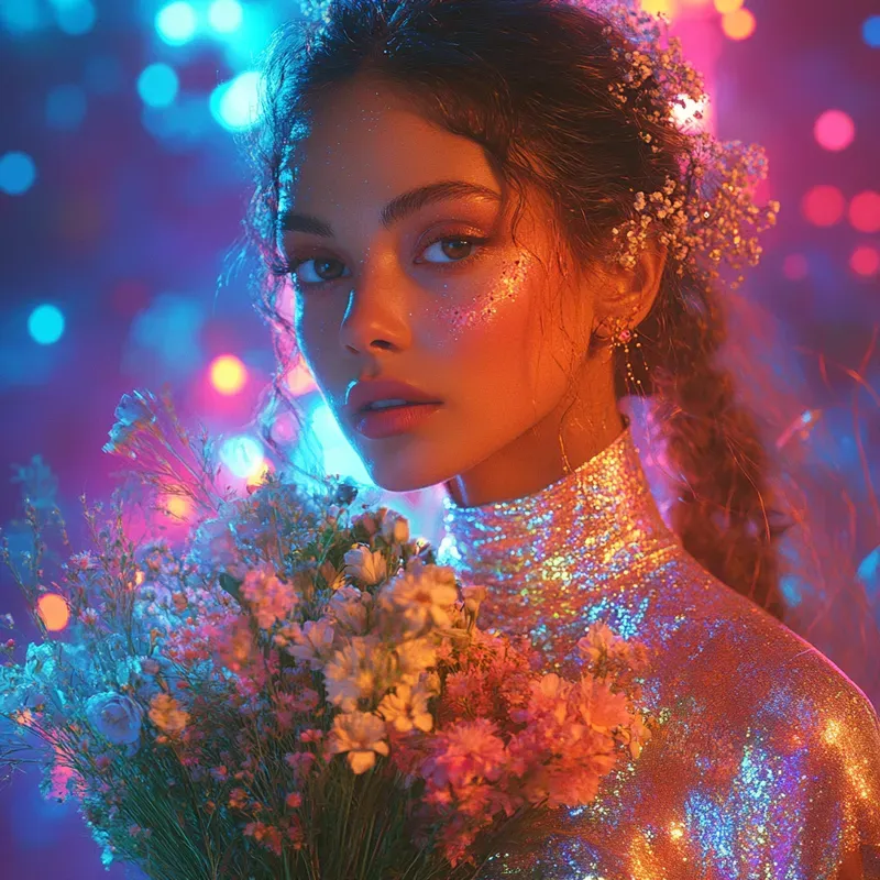 Vaporwave Glitch Portraits Midjourney Prompt | PromptBase