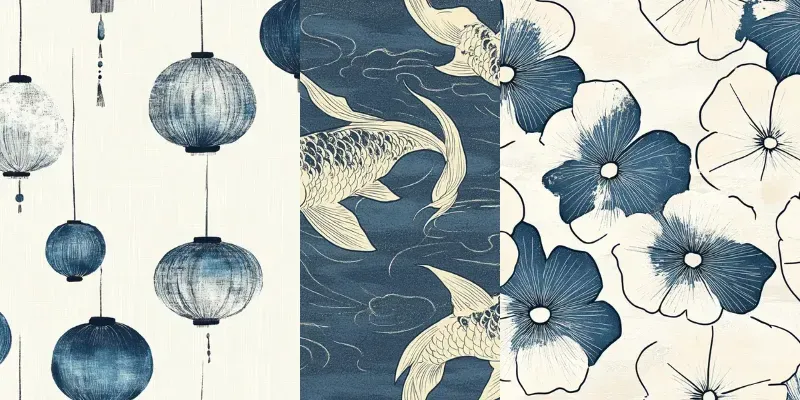 Traditional Japanese Patterns Simplicity Generator App | PromptBase