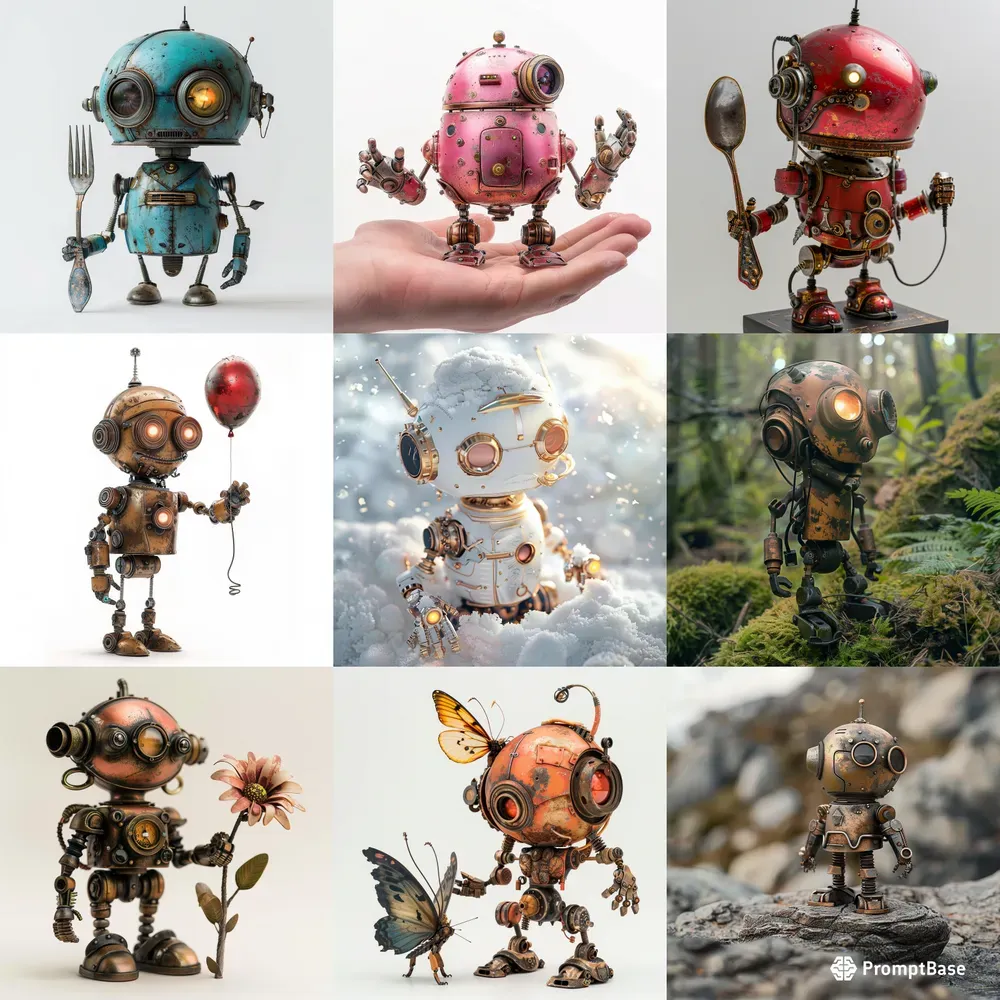 Small Robots Midjourney Prompt | PromptBase