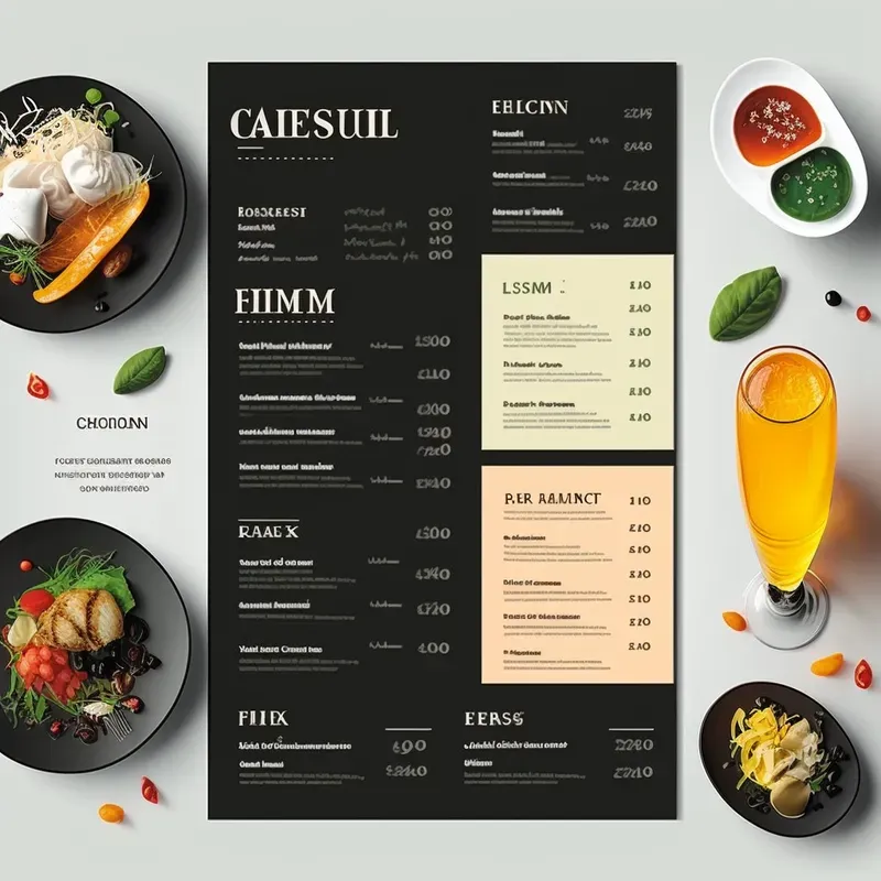 Professional Menu Mockups Midjourney Prompt | PromptBase