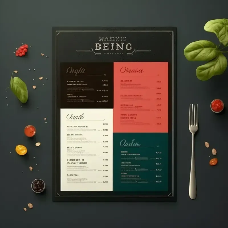 Professional Menu Mockups Midjourney Prompt | PromptBase