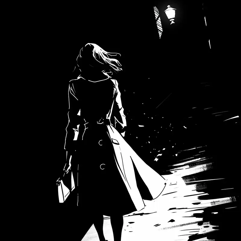 Film Noir Comic Illustrations Midjourney Prompt | PromptBase