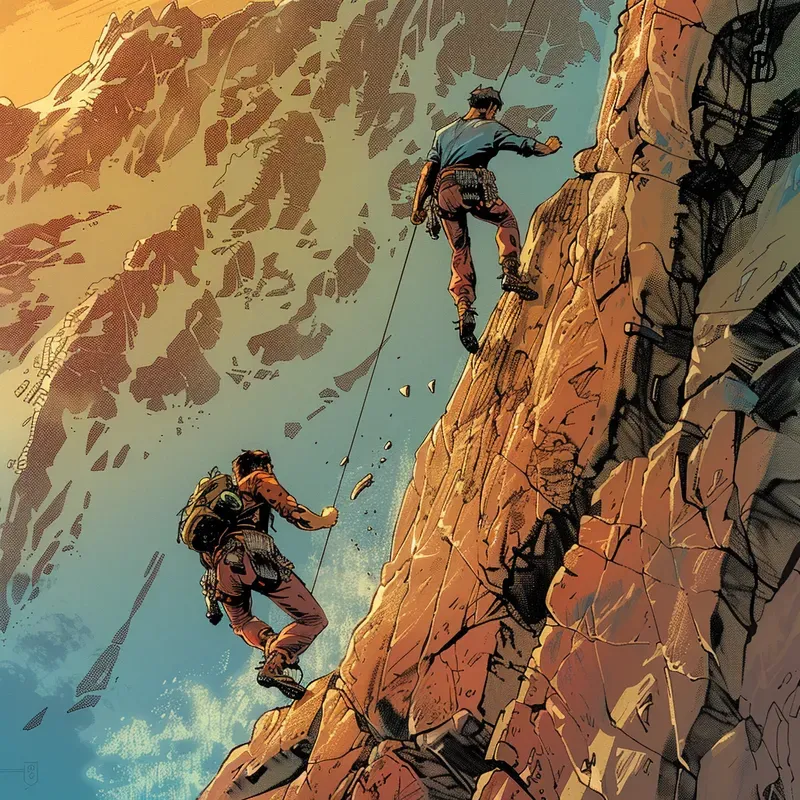 Realistic Adventure Comic Illustrations Midjourney Prompt | PromptBase