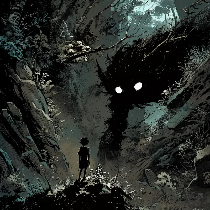 Foreboding Dark Comic Illustrations Midjourney Prompt | PromptBase