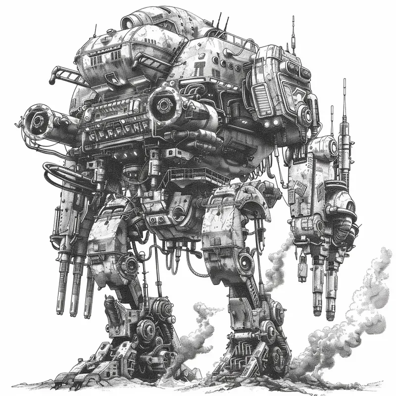 Sci-fi Technical Sketchbooks Midjourney Prompt | PromptBase