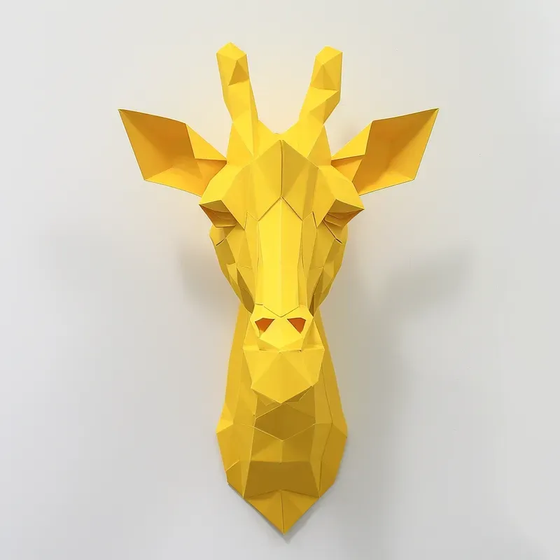 3D Origami Animal Trophies Midjourney Prompt | PromptBase